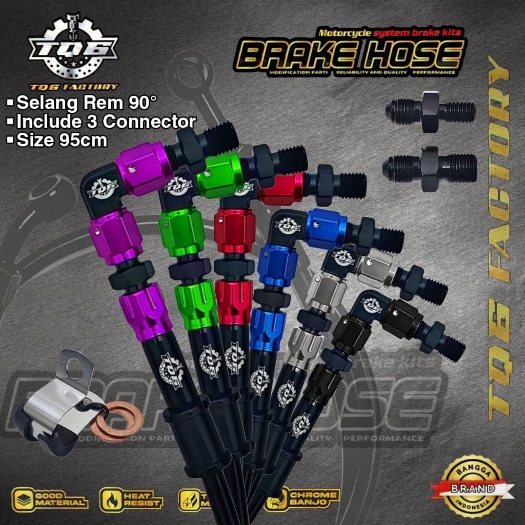 90 度制動軟管 TQG 95 厘米碳電機節拍 Mio Vario Aerox Rx King Bebek Matic | 蝦皮購物