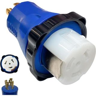 升級版 NEMA L14-30P 至 SS2-50R RV 船用發電機適配器,30A 4 爪扭鎖發電機至 50A 船用電 | 蝦皮購物