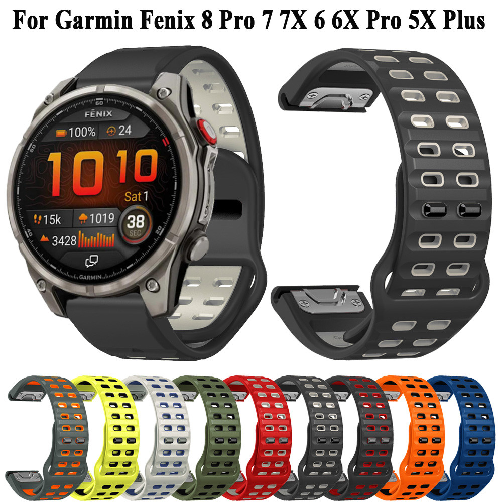 QuickFit 22/26 毫米矽膠錶帶適用於 Garmin Fenix 8 Pro 47 毫米 51 毫米 7 7X | 蝦皮購物