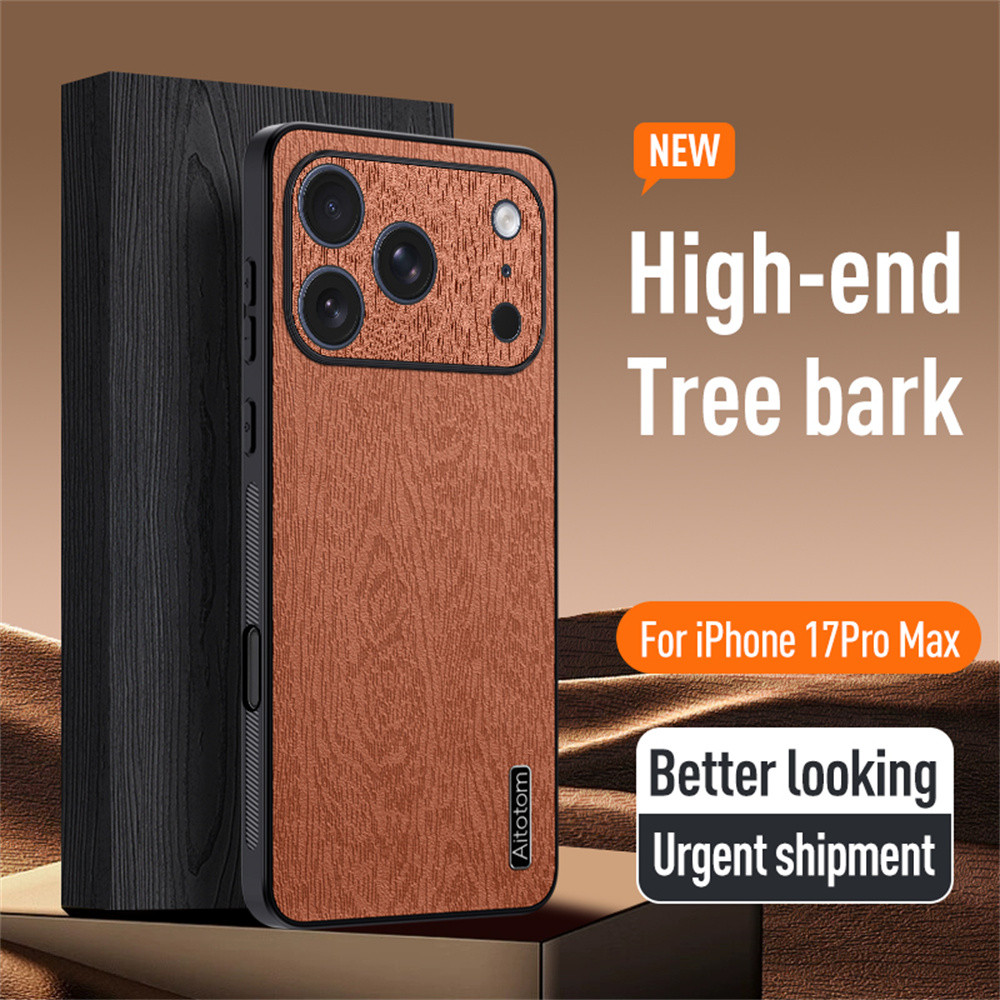 適用於 iPhone 17 Air 16 16E pro max plus 5G 的 AMK Bark 紋理皮革手機殼耐 | 蝦皮購物