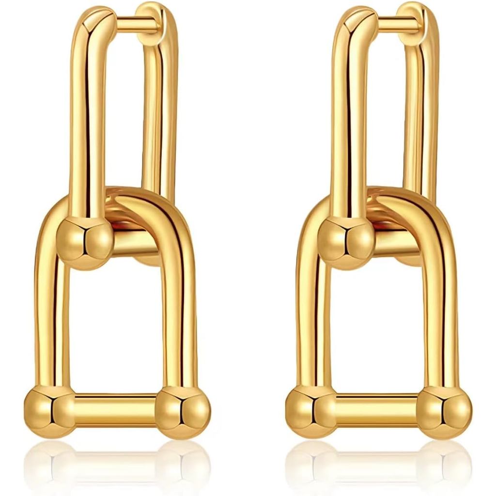 14K Gold Plated S925 Sterling Silver Post Drop Dangle Earrin | 蝦皮購物