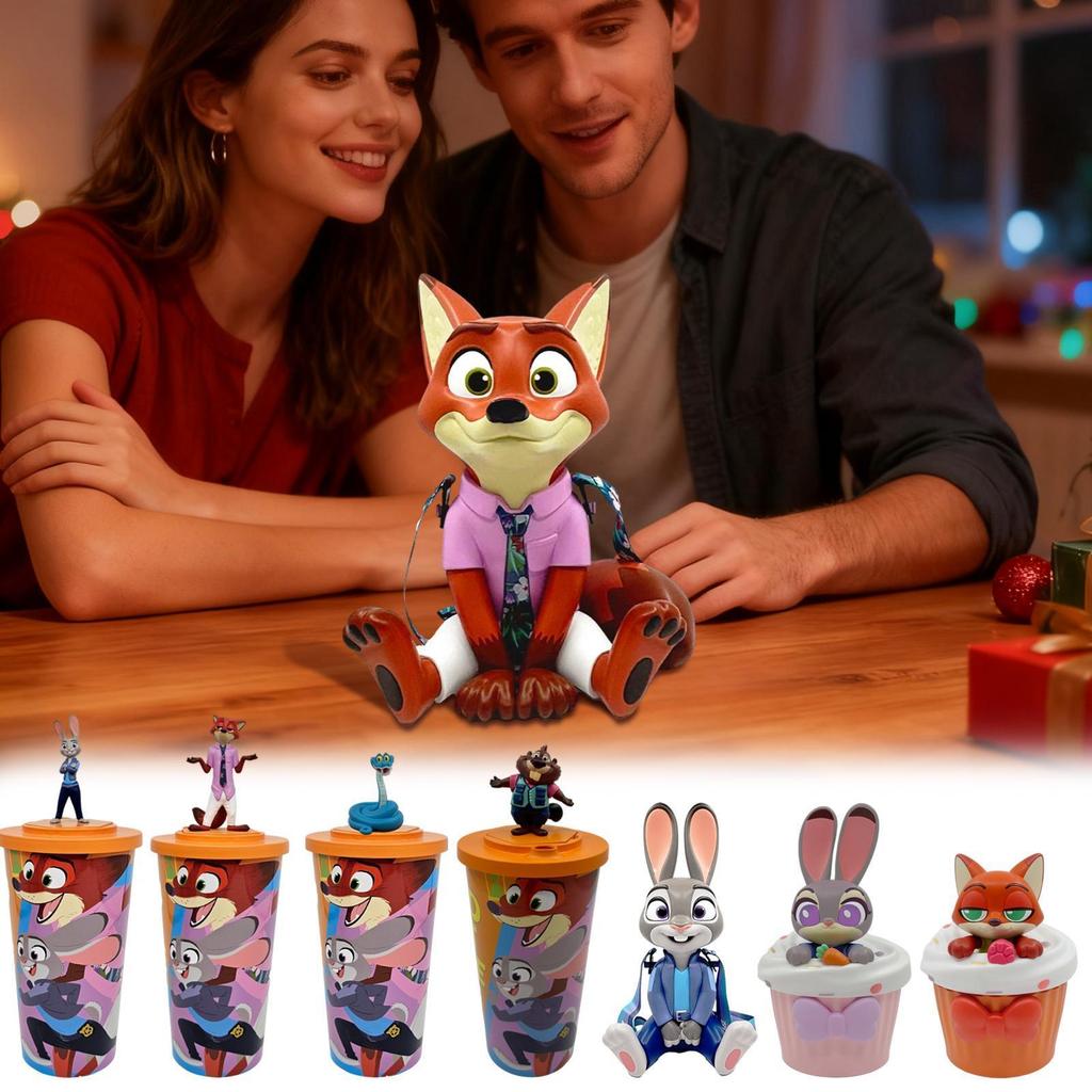 Zootopia 2 Topper Cup 卡通電影主題 Judy Nick Gary Cup 和大頭杯收藏品送給孩子粉 | 蝦皮購物