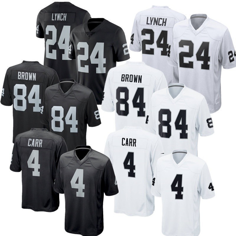 NFL 橄欖球球衣突襲者隊 4 Carr 24 Lynch 84 28 83 美式足球 | 蝦皮購物