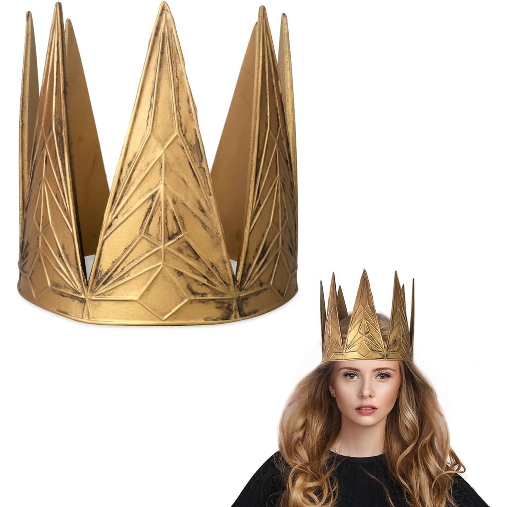 Medieval evil Queen Crown Costume Props，Golden Pu Foam Tiara | 蝦皮購物