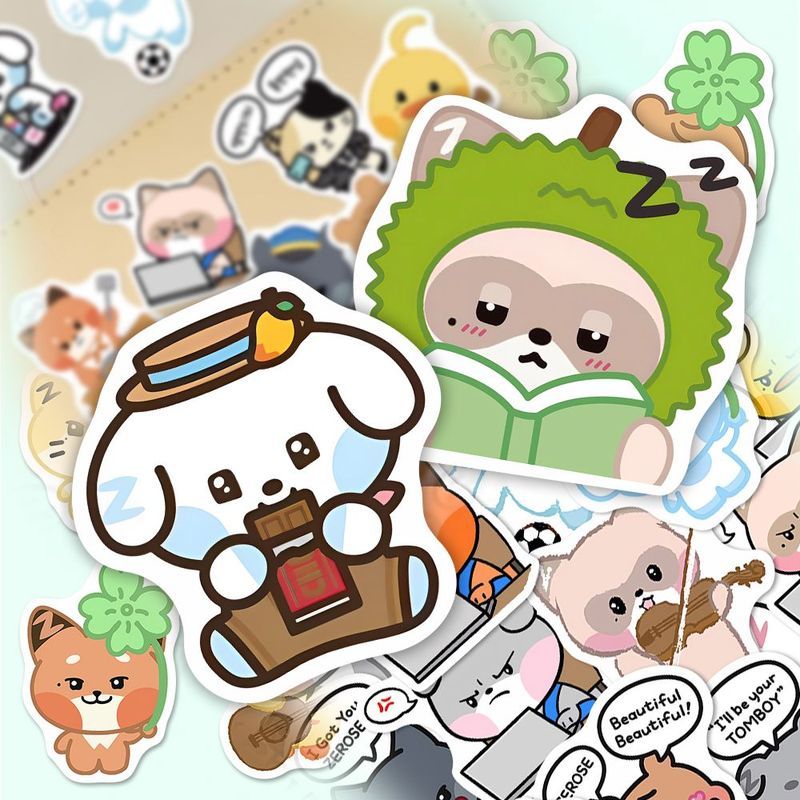 🌸108張zeroni貼紙zb1可愛🌸q版動物塑minini全員同人周邊diy筆記本貼🌸 | 蝦皮購物