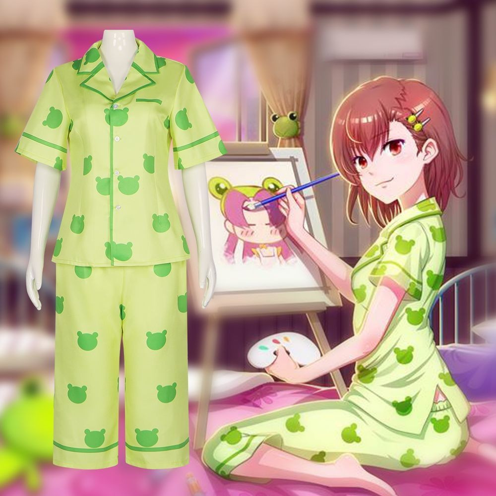 Misaka Mikoto Cosplay 睡衣套裝 - 靈感來自 Toaru Kagaku no Railgun 22 | 蝦皮購物
