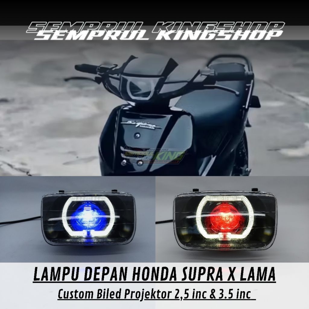 Old Supra X 110cc 大燈反射器 Biled 風格全套雲母和反射器準備安裝 | 蝦皮購物