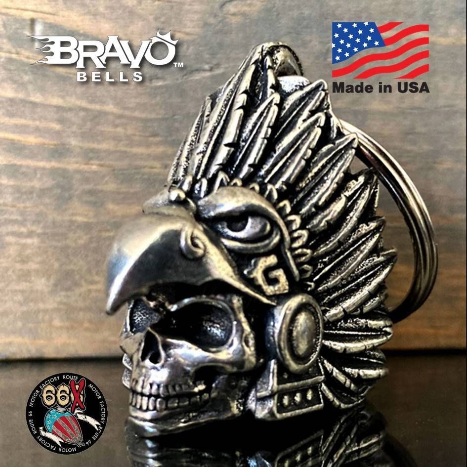 《美式工廠》美國 Bravo Bell 好極 Aztec Eagle Warrior 老鷹戰神骷髏 守護鈴 | 蝦皮購物