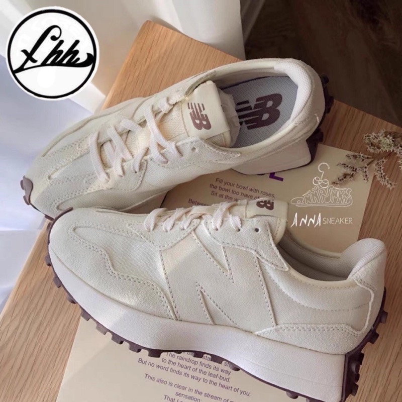 全新 BA/LANCE Nb 327 白絲杏仁巧克力紫灰綠休閒運動跑鞋 WS327 COD | 蝦皮購物