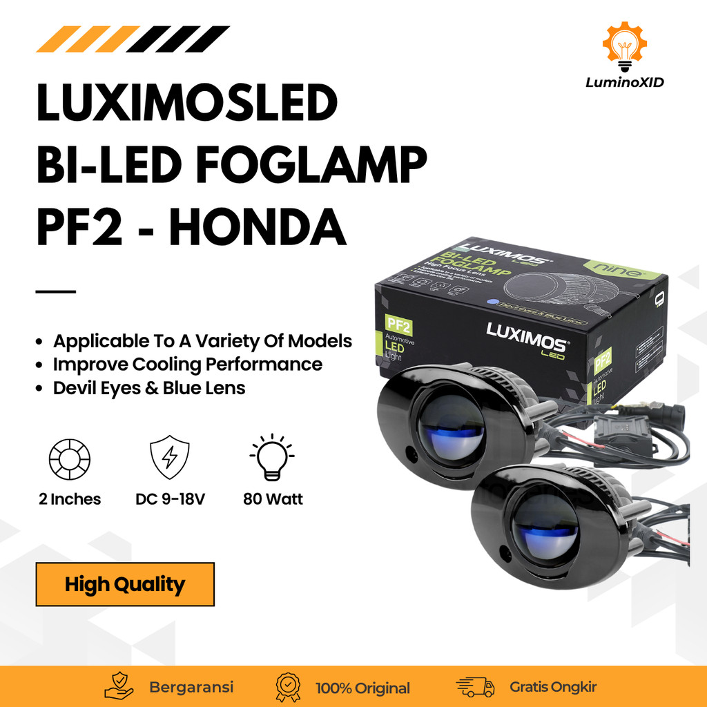 HONDA 本田 80W 2 英寸投影儀惡魔之眼白黃 3 色 PF2 LUXIMOS 汽車投標燈 | 蝦皮購物