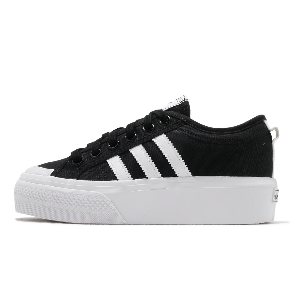 adidas 休閒鞋 Nizza Platform W 女鞋 黑 白 厚底增高 愛迪達 [ACS] FV5321 | 蝦皮購物
