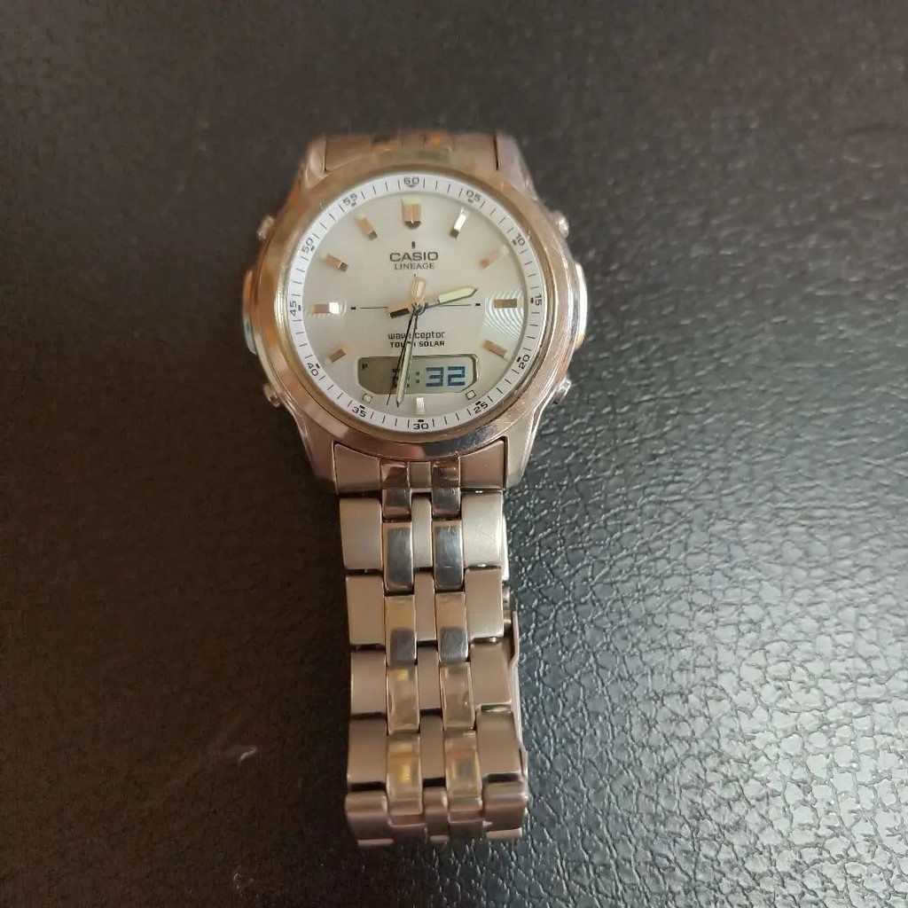 CASIO 手錶 WAVE CEPTOR LINEAGE 太陽能 日本直送 二手 | 蝦皮購物