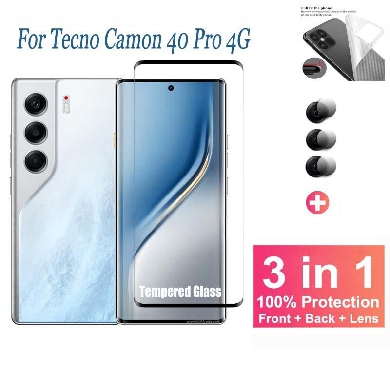 適用於 Techno Camon 40 Pro 3 合 1 鋼化玻璃適用於 Tecno Camon 40 Pro 30S | 蝦皮購物