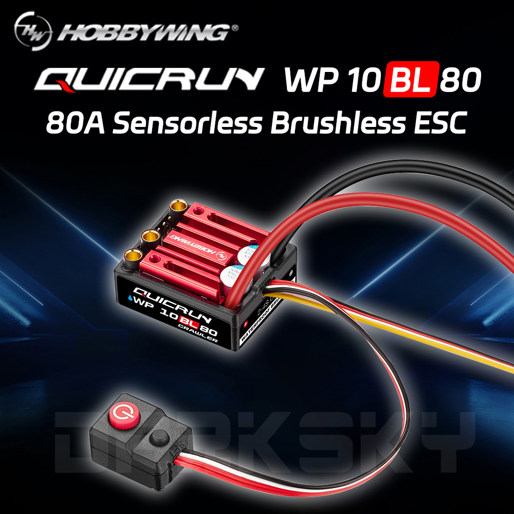 HOBBYWING QuicRun WP 10BL80 80A 無傳感器無刷有刷 ESC 適用於 1/10 RC 模型汽 | 蝦皮購物