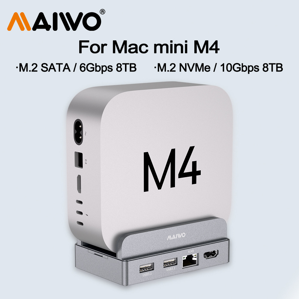 適用於 Mac Mini M4 M.2 SATA/NVMe SSD 8TB Max 6/10Gbps USB-A&C 端 | 蝦皮購物