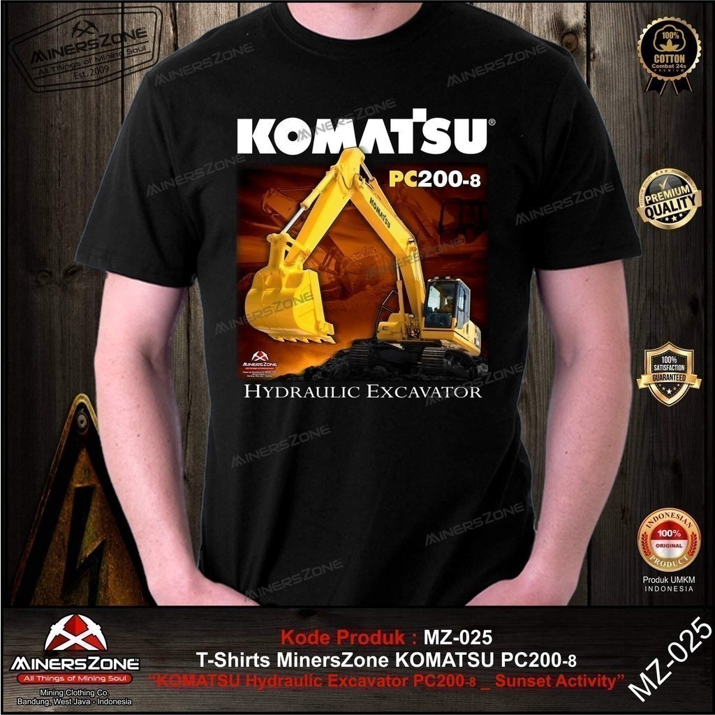 2025時尚T恤 Minerszone Komatsu Excav Exca Pc 200-8 Silhouette/k | 蝦皮購物