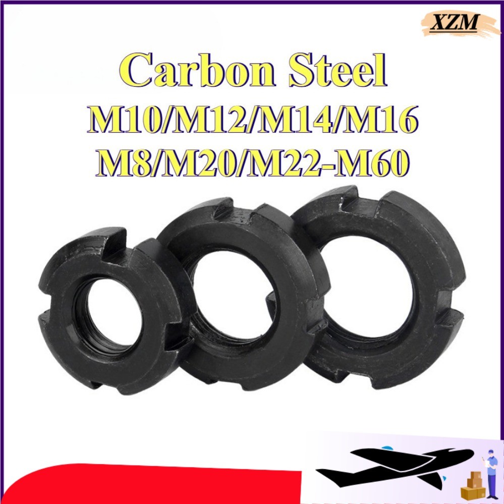 國標GB812圓螺母/開槽鎖緊螺母/檢查螺母M10-M60 (XZM-MB) | 蝦皮購物