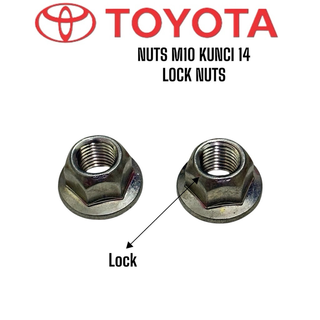 NUTS M10 KEY 14 NUT LOCK 排氣連接 TOYOTA INOVA FORTUNER XILUX AV | 蝦皮購物