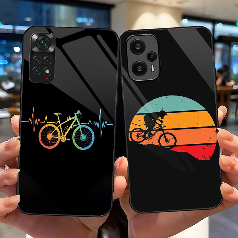 REDMI XIAOMI BIKE Cycling Art 01 玻璃手機殼適用於小米紅米 Note 14 13 Pro | 蝦皮購物