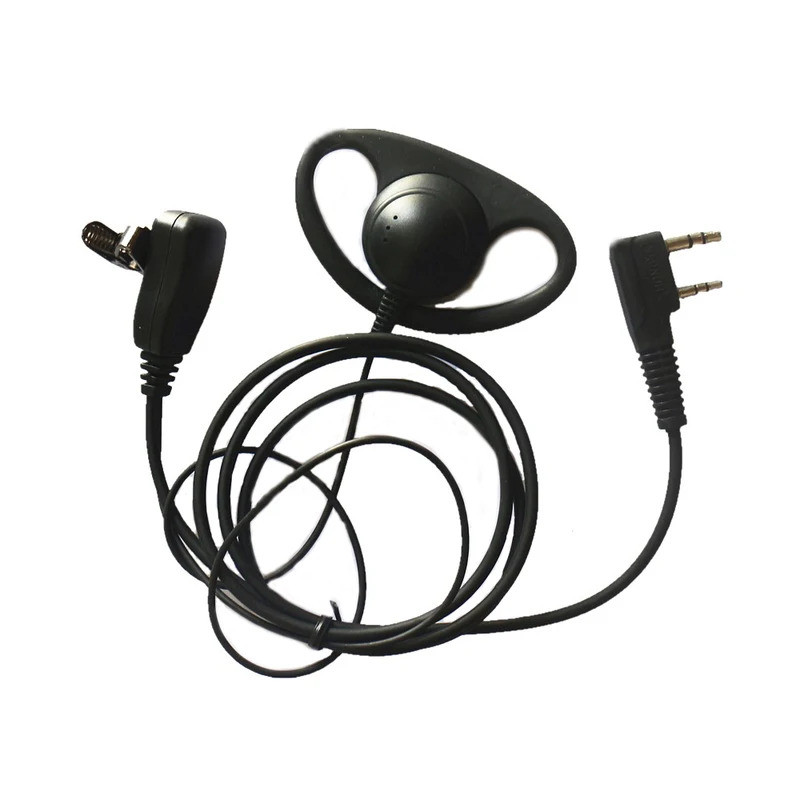KENWOOD BAOFENG 10x D 形軟耳機耳機耳機麥克風適用於 2 針便攜式收音機建伍寶豐 UV-5R BF- | 蝦皮購物