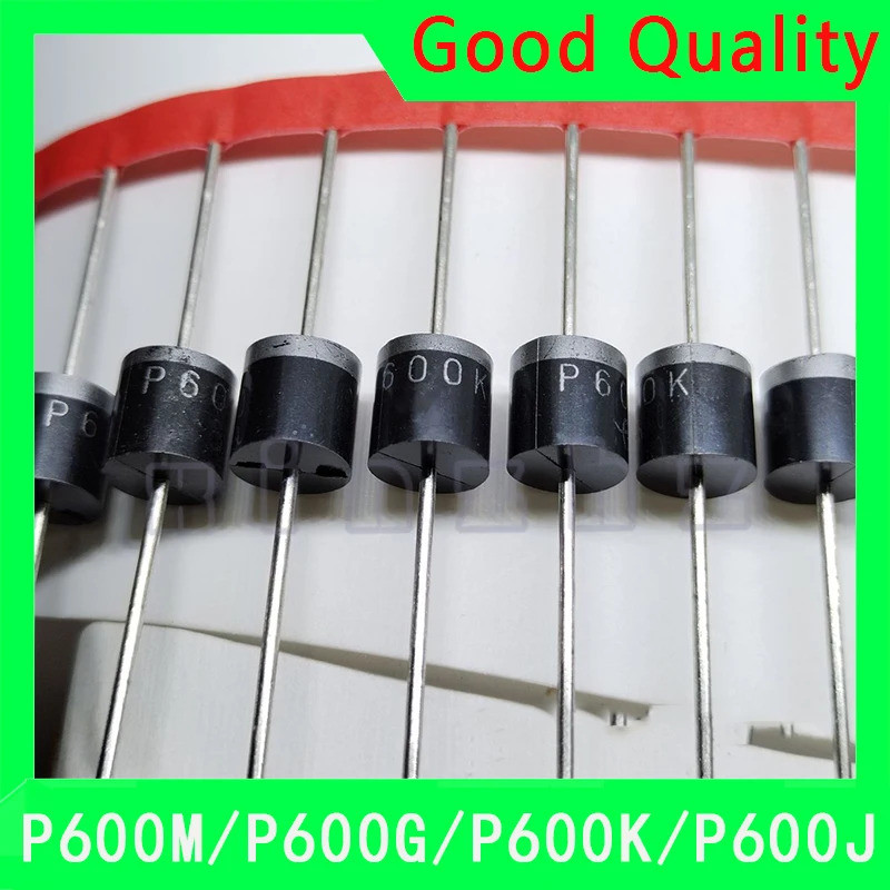 20pcs/lot P600M P600J P600K P600G 整流二極管 6A 通用整流器 R-6 全新原裝高品質 | 蝦皮購物