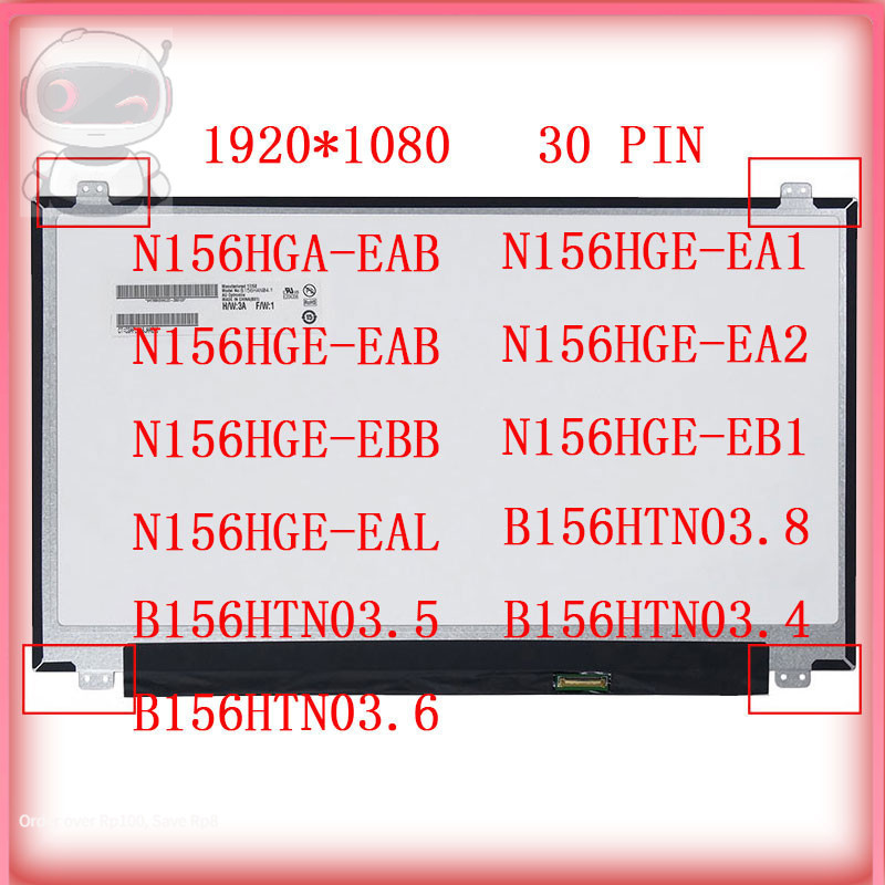 ⭐ 15.6 英寸 N156HGA-EAB N156HGE-EAB N156HGE-EBB N156HGE-EAL N | 蝦皮購物