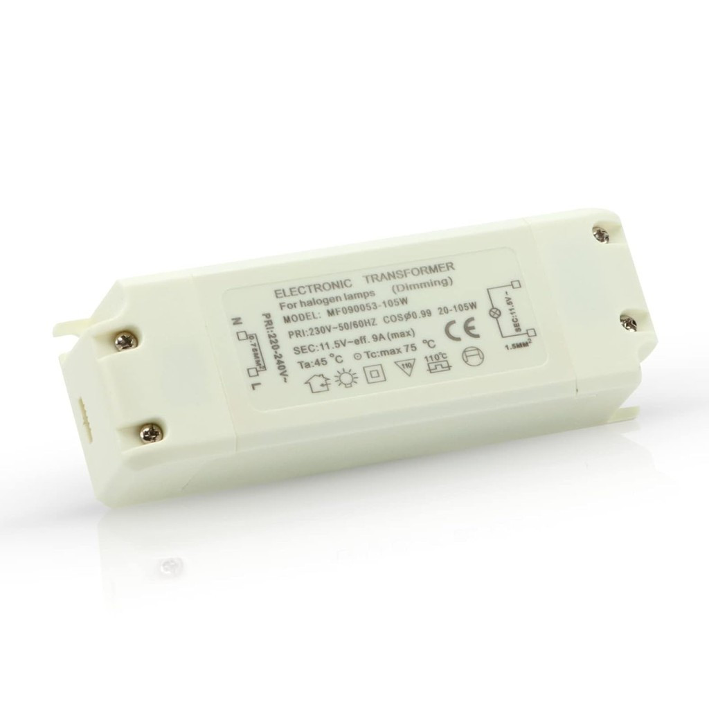 雅飛多電子變壓器從230V(AC)到12V(AC)20-105W,鹵素燈變壓器過載保護,可調光鹵素燈 | 蝦皮購物