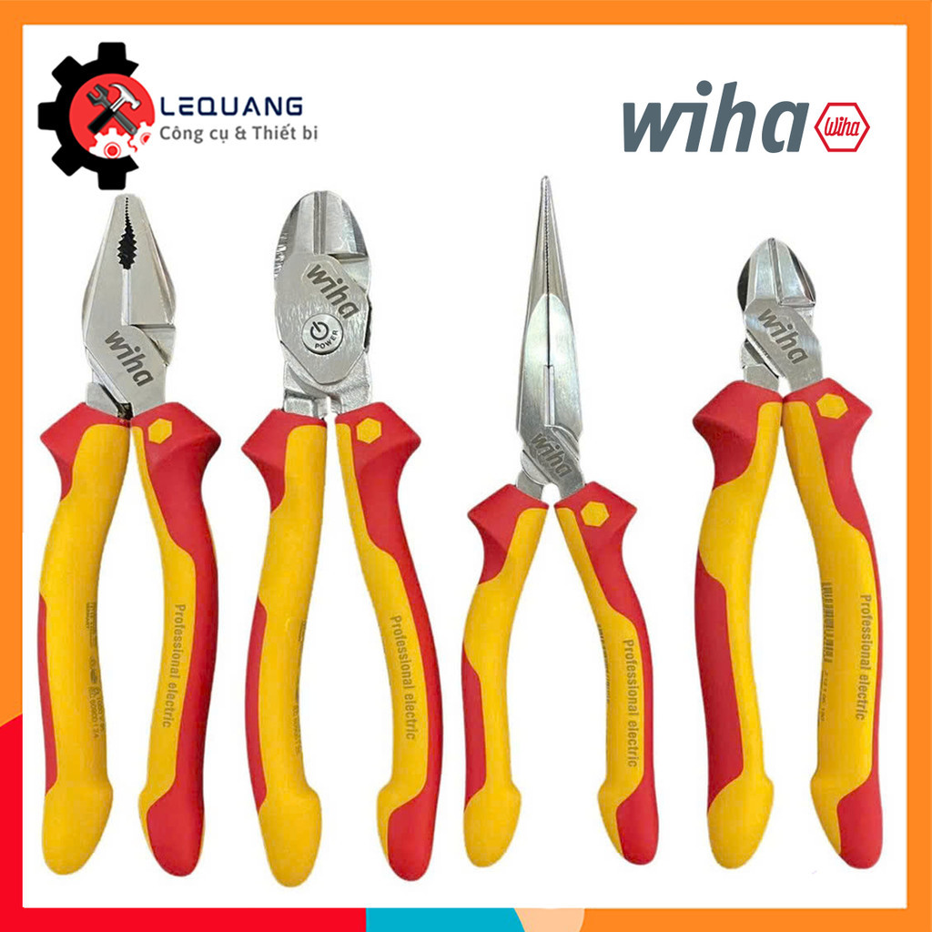 4 件套 WIHA 1000 伏絕緣鉗、電鉗、切割鉗、尖鉗 26714 - 38191 - 26727 - 43340 | 蝦皮購物