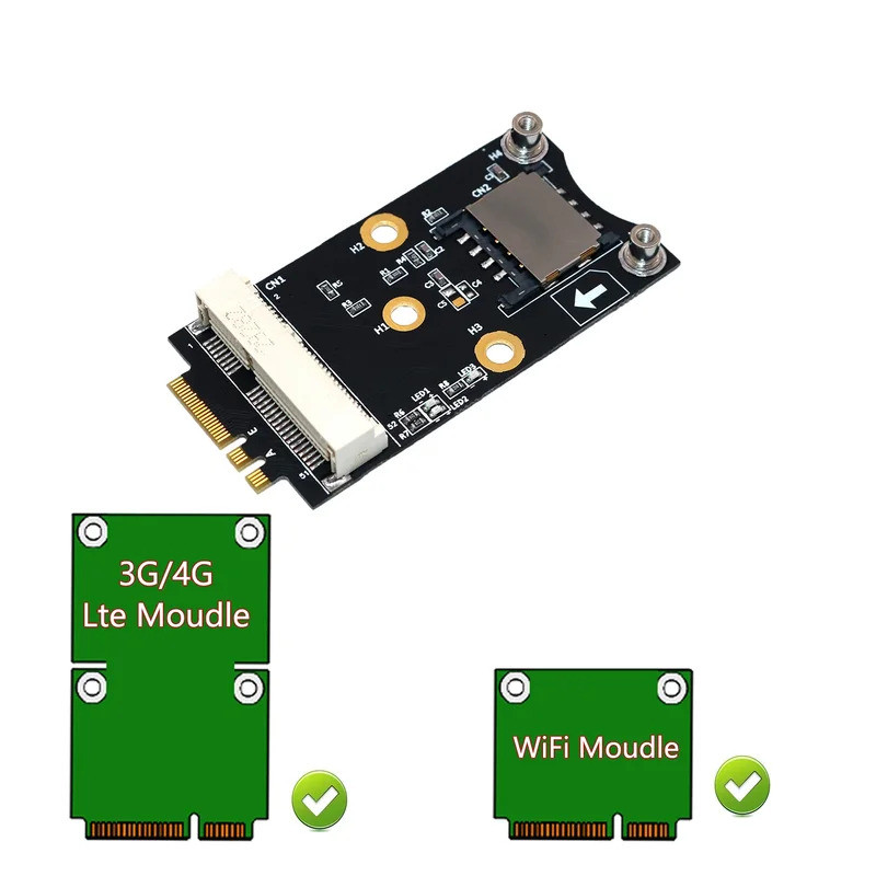 支持 Mini PCI Express WiFi/WWAN/LTE 模塊 Mini PCIE 到 M.2 Key A/E | 蝦皮購物