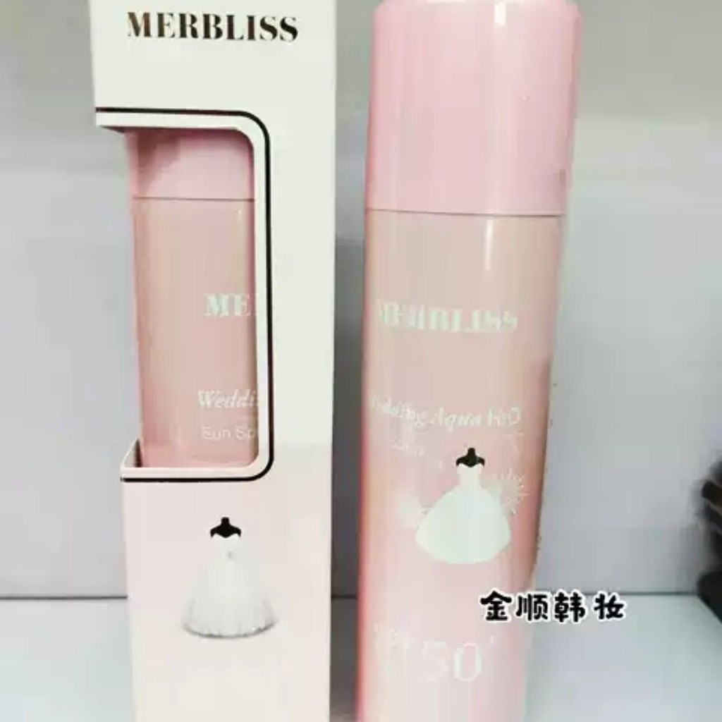 韓國原裝MERBLISS茉貝麗思婚紗清涼妝前防晒噴霧透明spf50+ 120ml | 蝦皮購物