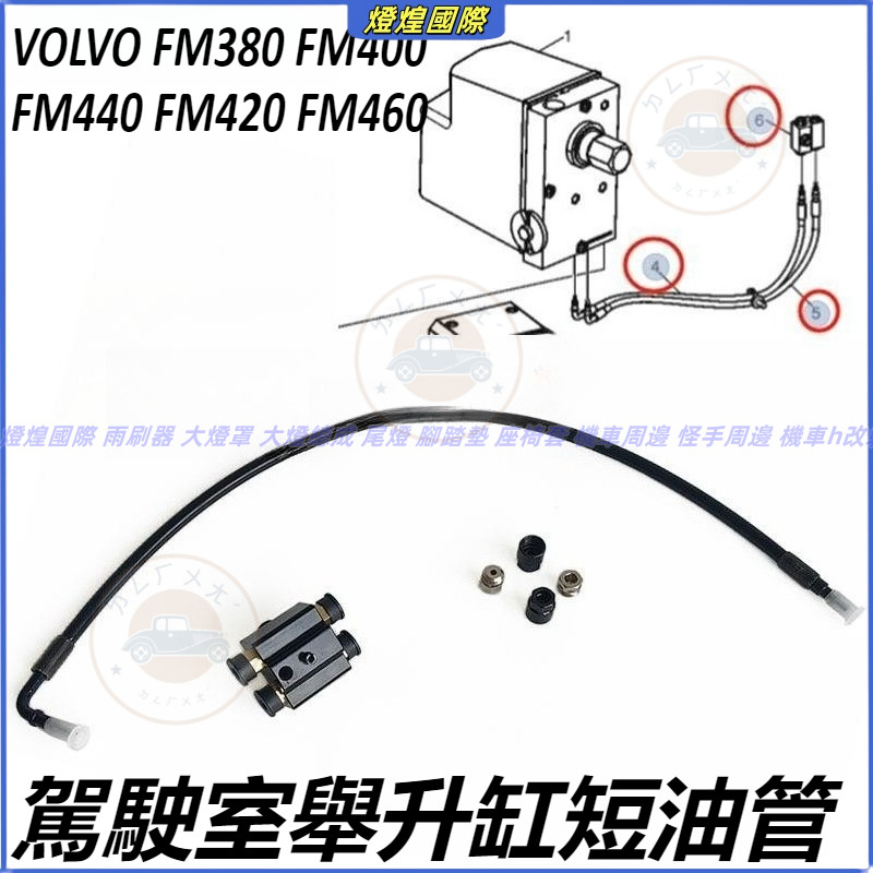 富豪 VOLVO FM380 FM400 FM440 FM420 FM460 物流車 駕駛室舉升缸短油管 舉升缸短油管 | 蝦皮購物