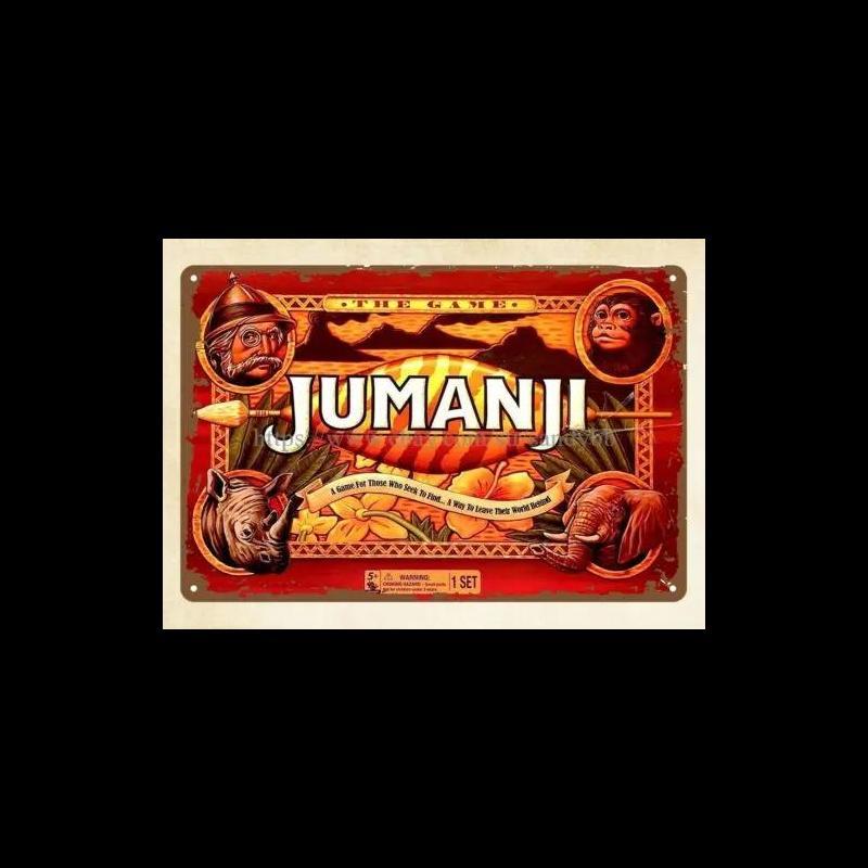 Vintage Jumanji Board Game Metal Tin Sign Plaque Retro Wal | 蝦皮購物