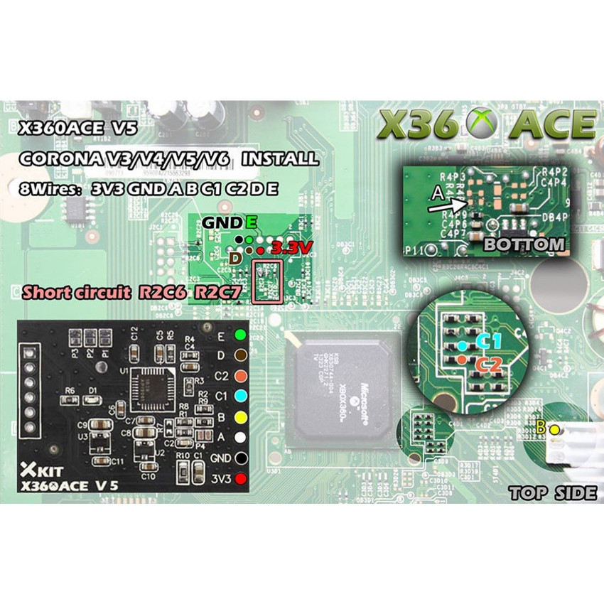 【露露】XBOX360 ACE V5 360薄機Xbox360脈衝晶片Corona/Trinity V5脈衝板 | 蝦皮購物