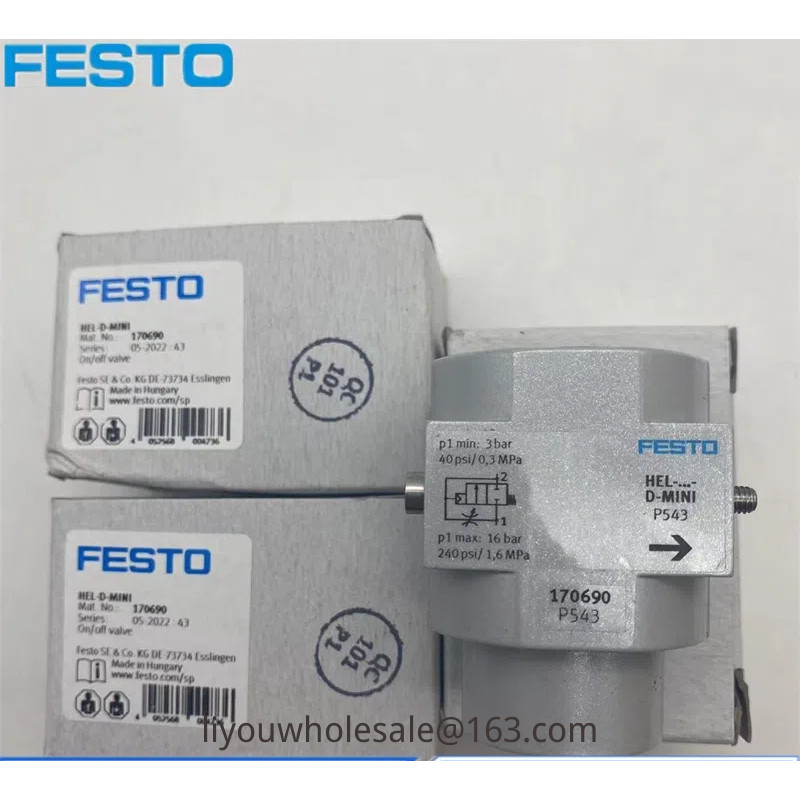 FESTO HEL-1/8-1/4-3/8-D-MINI 170690 165076 165077 165078開關全新 | 蝦皮購物