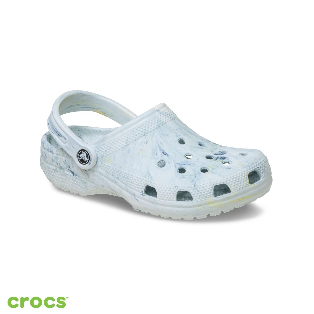 Crocs卡駱馳 (中性鞋) 經典水彩大理石克駱格-漩渦海軍藍色-211583-4ZE | 蝦皮購物