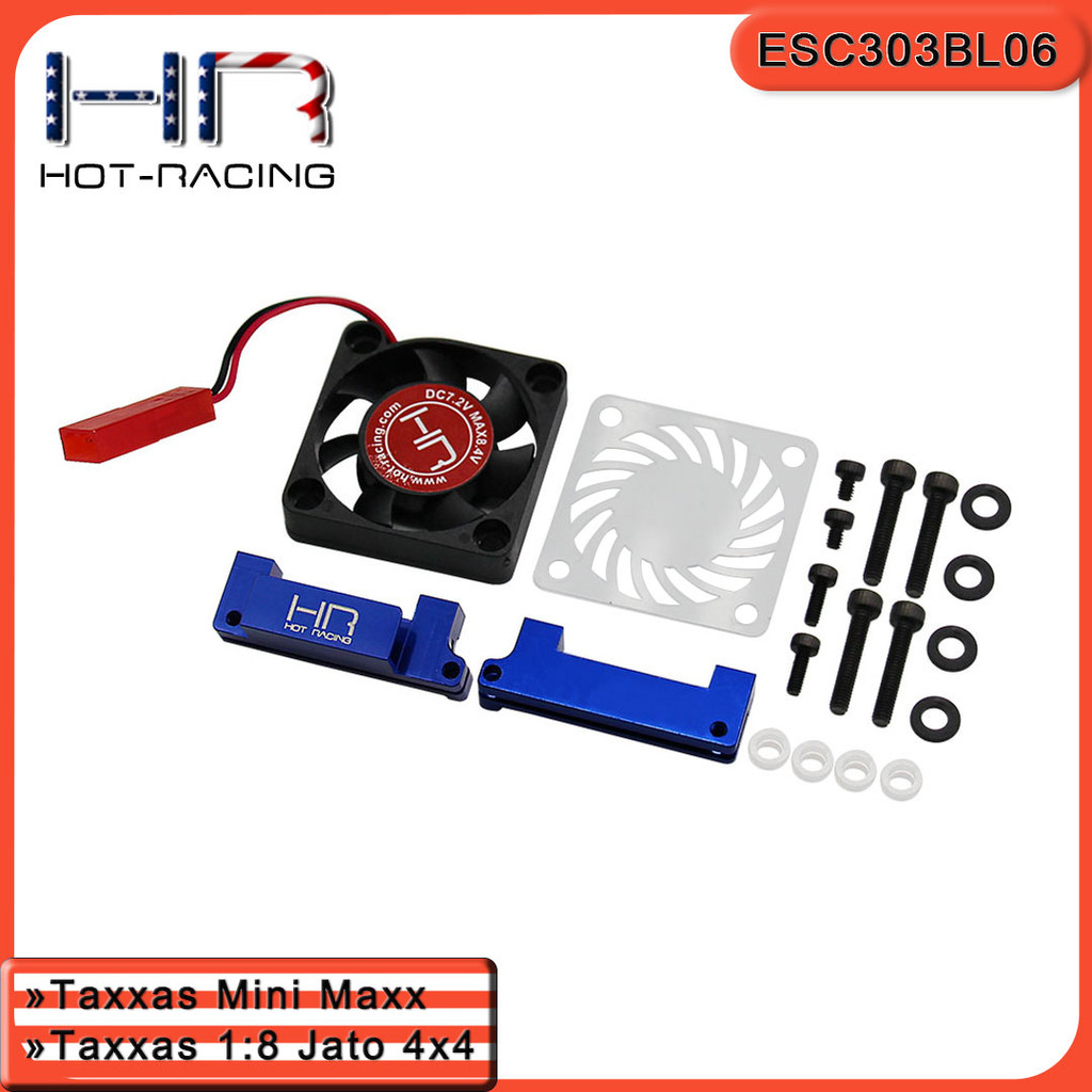 Hr Bl2s Esc 鋁製散熱器高速風扇適用於 Hr Traxxas Mini Maxx 1 8 Jato 4x4 R 蝦皮購物