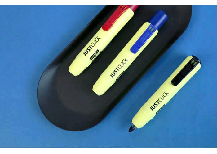 【MORRIS 官方旗艦店】 按壓式奇異筆M2(1.5mm_紅/黑/藍)｜Just Click系列 速乾 喀擦筆 韓國製 | 蝦皮購物