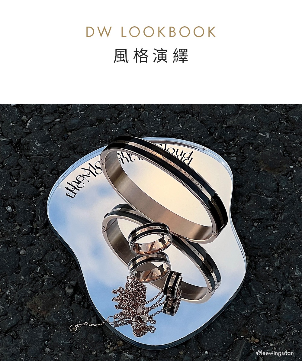 【Daniel Wellington】DW 戒指 Emalie Ring 經典雙色戒指 玫瑰金x黑 | 蝦皮購物