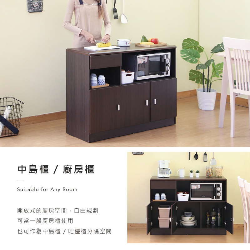 RICHOME 福利品 DR-197 防潑水 三門一抽 廚房櫃 餐櫃 電器櫃 微波爐架 收納櫃 玄關 近全新 | 蝦皮購物