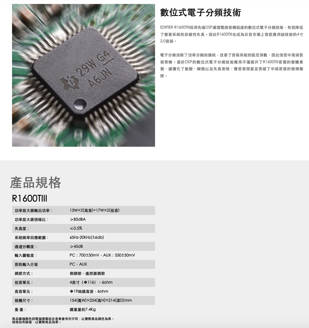 【EDIFIER】R1600TIII 2.0聲道喇叭 主動式音箱 桌上型揚聲器 音響 | 蝦皮購物