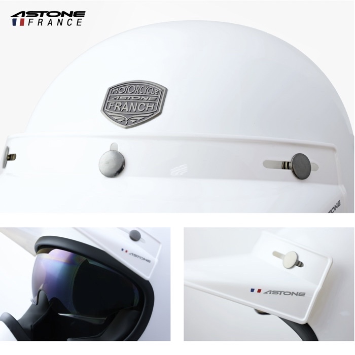 ASTONE 安全帽 super retro 山車帽 916 復古帽 內鏡 DOT 平光黑 | 蝦皮購物