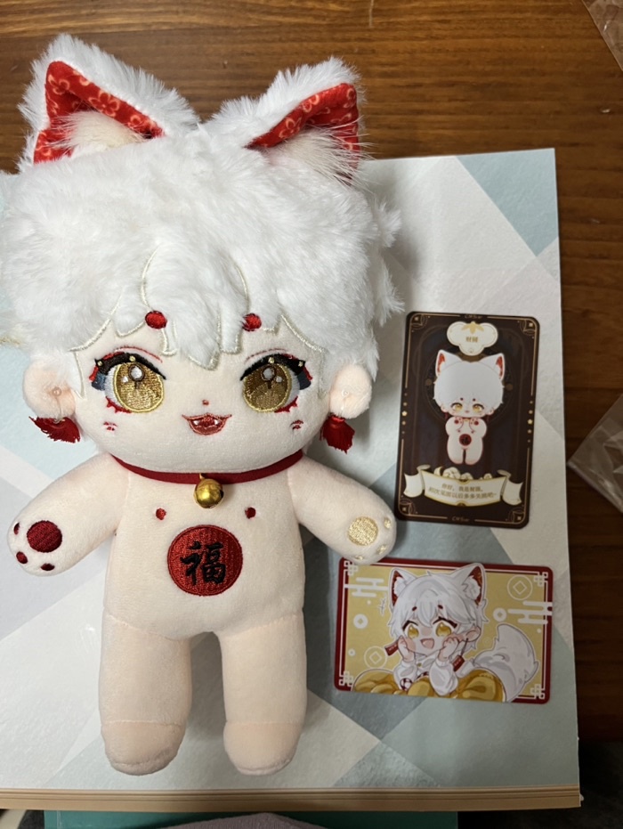 【保留中】棉花娃出清 財圓 棉花娃 20cm棉花娃 妖狐 財圓 無屬性 棉花 娃衣 20cm 有骨 骨架 | 蝦皮購物