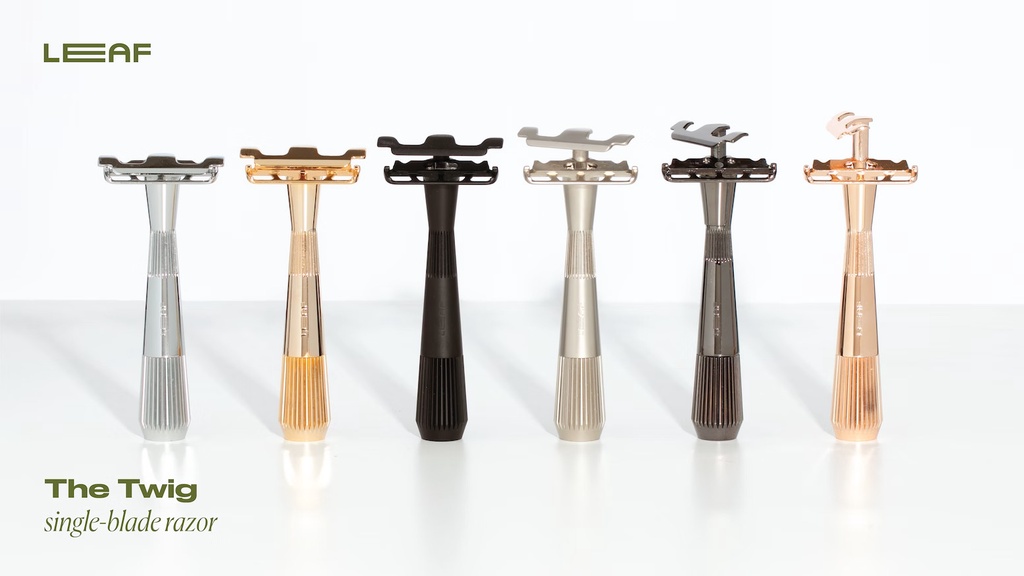 【現貨】美國 LEAF SHAVE THE TWIG RAZOR 單刃刮鬍刀 + 同色底座 #聊聊優惠 | 蝦皮購物