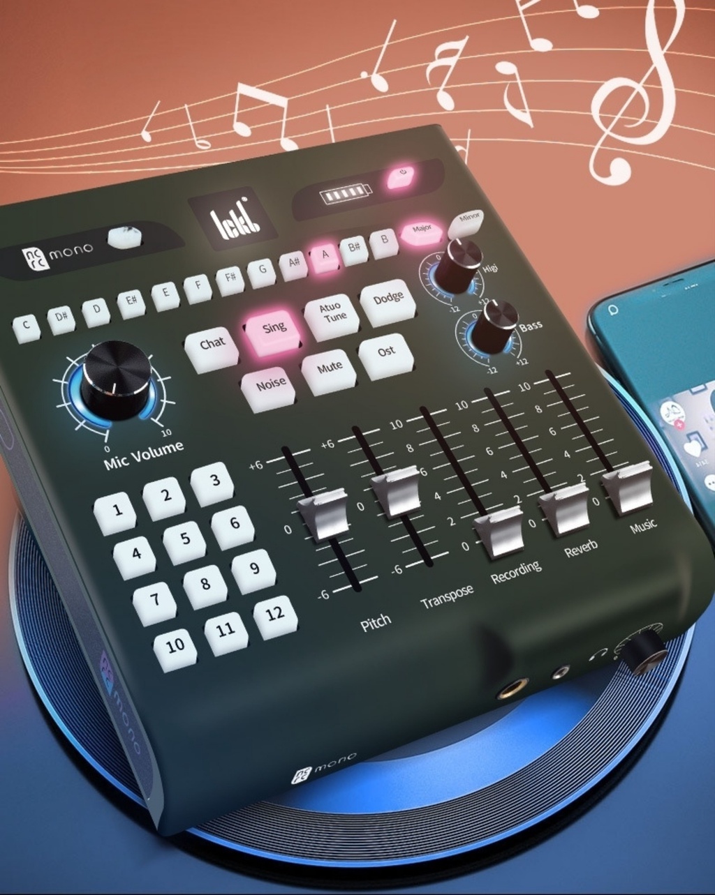 《桃園八德實體店家》台灣保固 現貨附發票 ickb mono可升降key 數位調音台聲卡 otg數位輸入 | 蝦皮購物