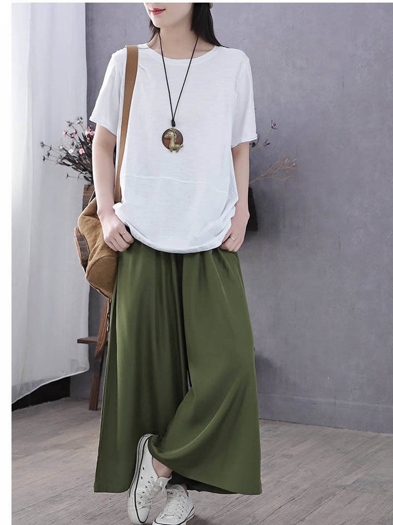 ️EMARNIA蜜桃微胖少女 ️新款M~4XL大尺碼素色素T恤女 韓版日系藝文復古清新短袖 ins簡約百搭寬鬆顯瘦大尺 | 蝦皮購物