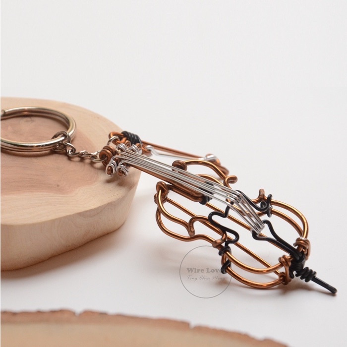 橘色惡魔同款鑰匙圈 Cello for Wire Lover Art studio 鋁線樂器大提琴 小提琴 Violin | 蝦皮購物