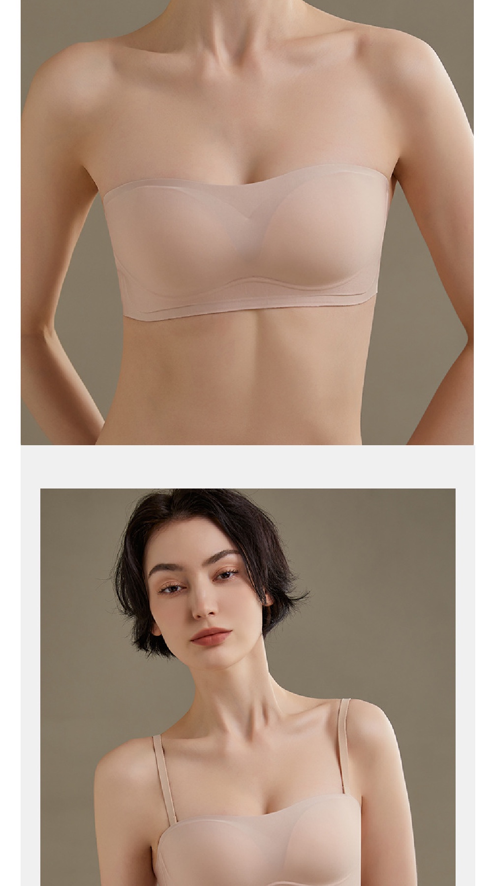 CHANMODE香茉 3D果凍軟支撐內衣半杯聚攏抹胸文胸防走光上托內衣 | 蝦皮購物