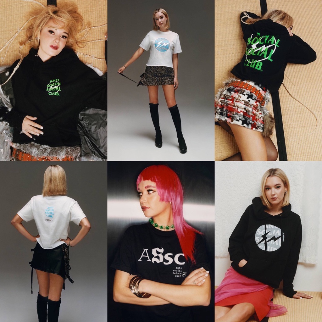 全新 ASSC x Fragment Anti Social Social Club 藤原浩 閃電 黑色綠字 短袖 T恤 | 蝦皮購物