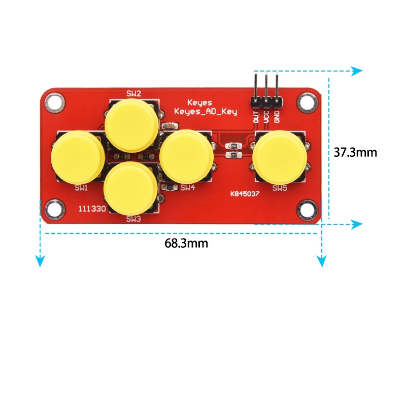 【樂意創客官方店】《附發票》AD Keyboard模擬鍵盤模組 遊戲按鍵適用 Arduino 電子積木模組 | 蝦皮購物