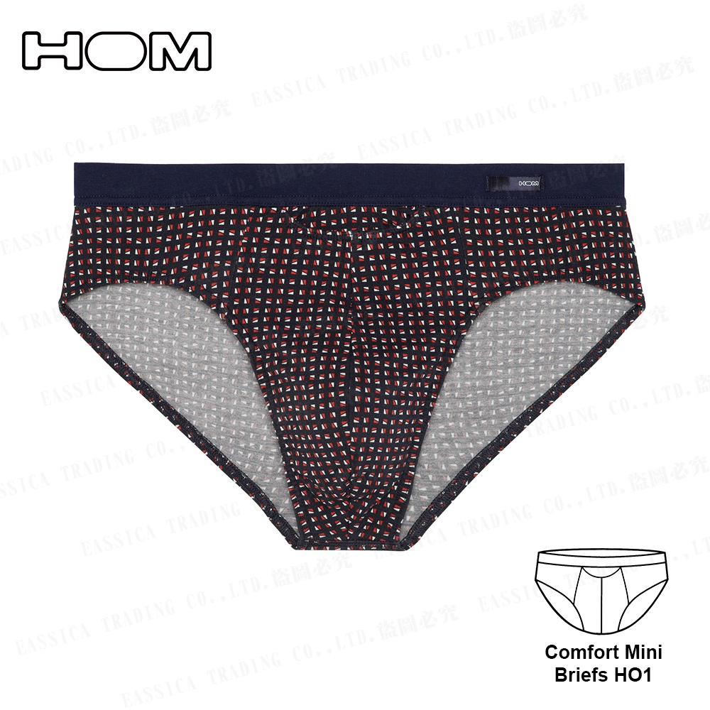 [ HOM ] 法國品牌 Comfort Mini Briefs HO1 男三角褲 時尚印花 專利橫向開 平口褲 內褲 | 蝦皮購物